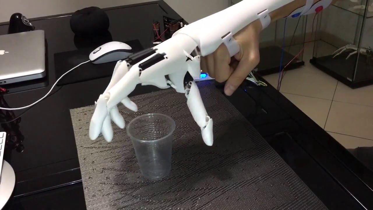Youbionic Hand takes a plastic cup