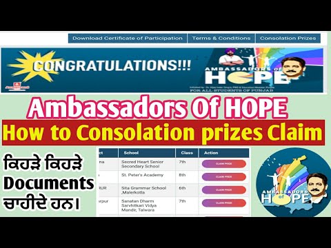 #AmbassdorsOfHOPE How to Claim Consolation prizes। Claim Prizel Consolation prizes Claim