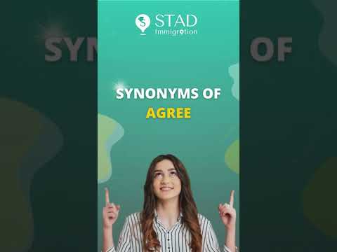 Synonyms of "AGREE" | IELTS Preparation | STAD Immigration