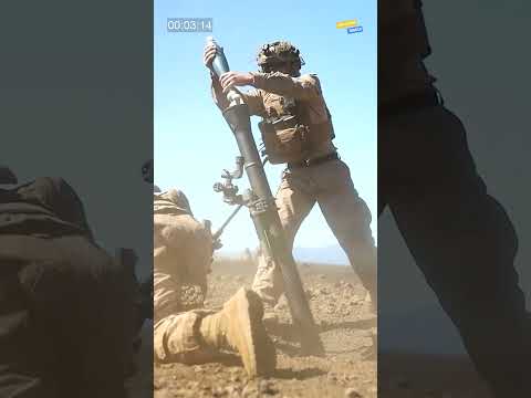 US Marines conduct live-fire test of M252A2 81 mm mortar system