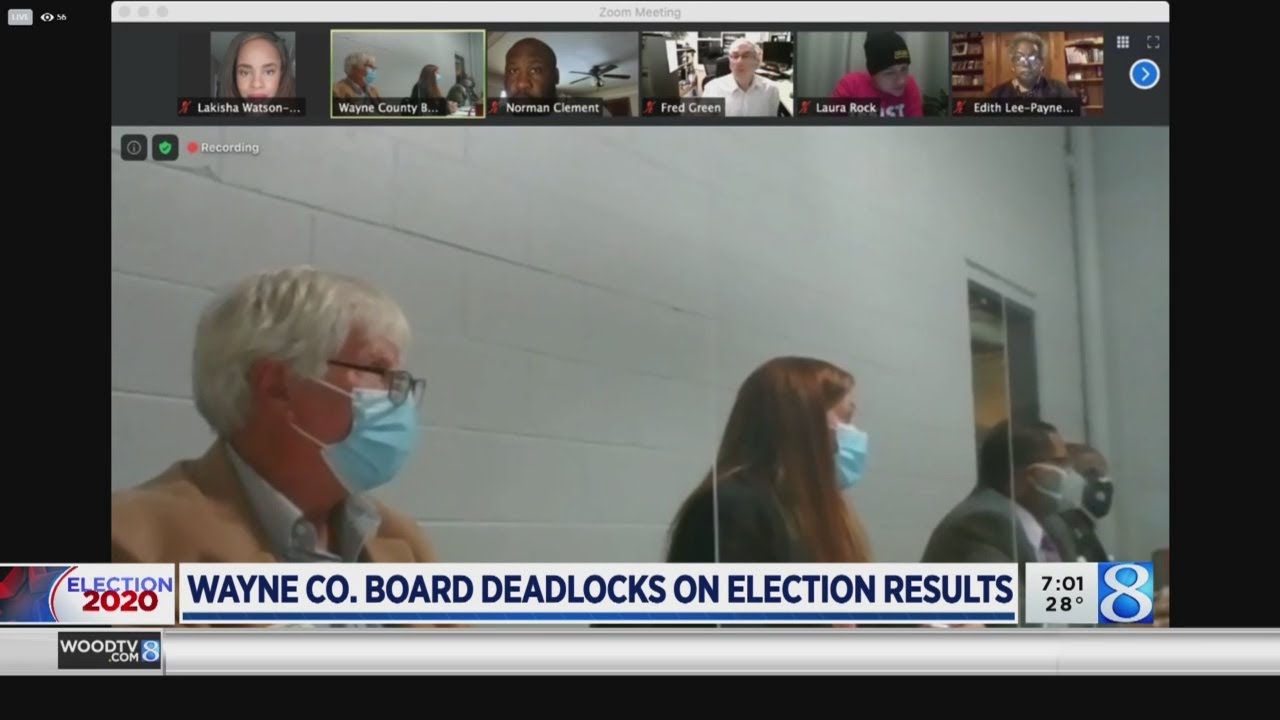 Wayne County board deadlocks on certifying election results