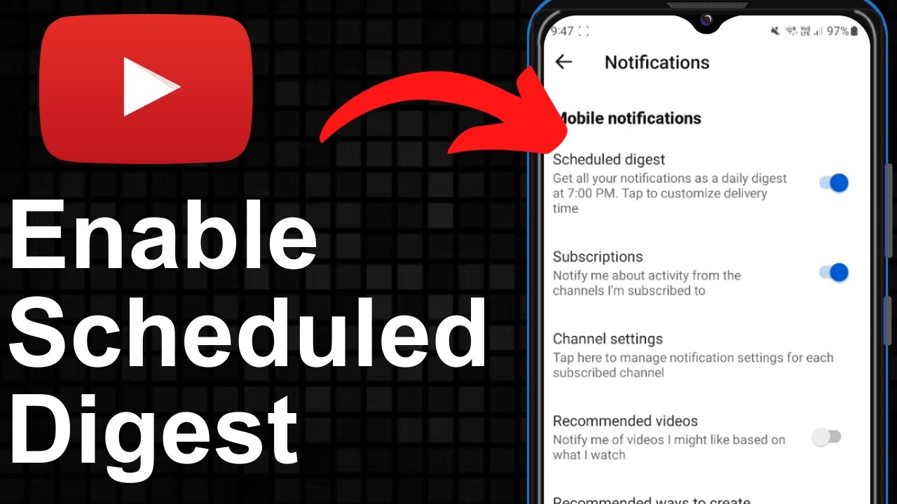 How To Disable Scheduled Digest On YouTube