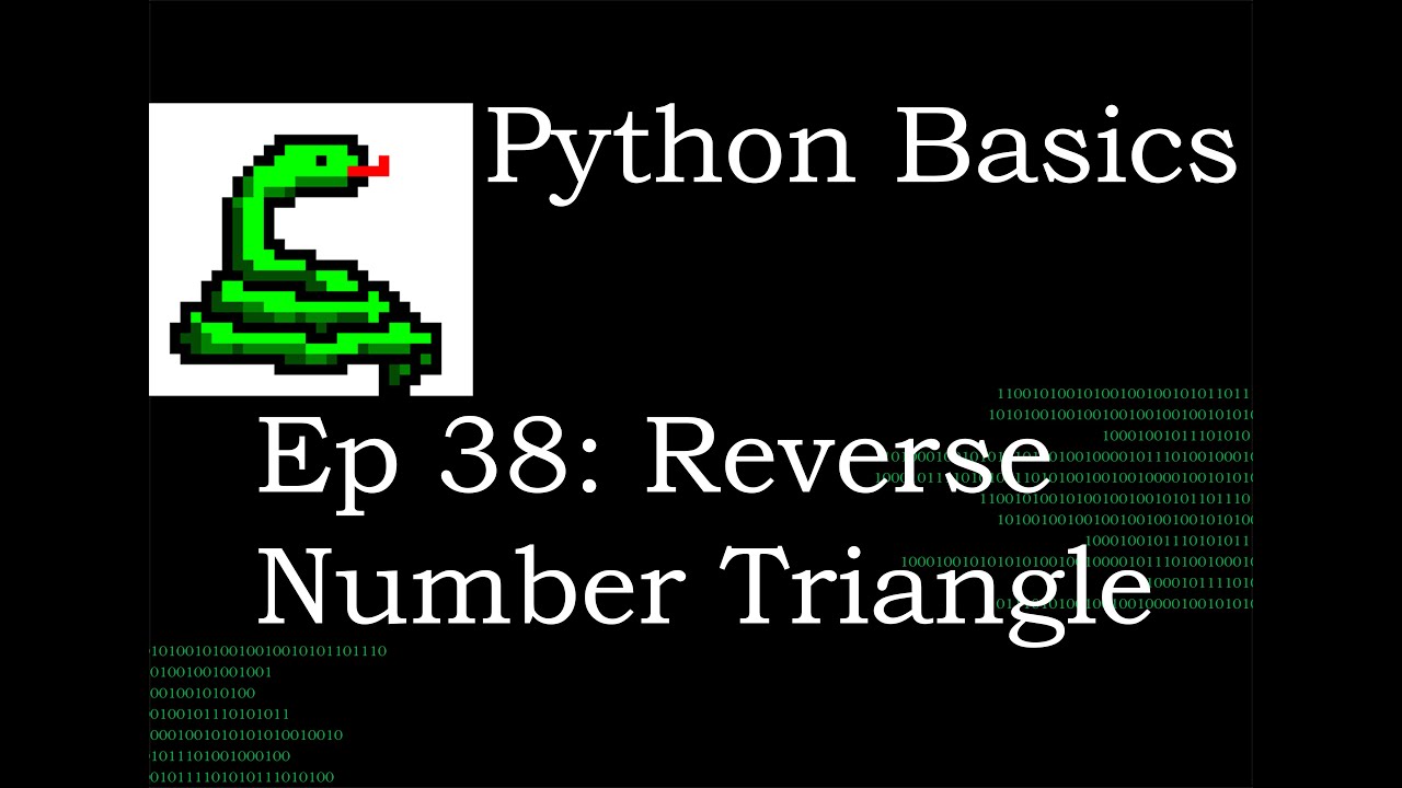 Python Basics Reverse Number Triangle