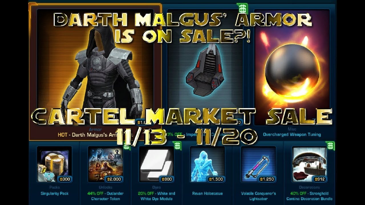 Darth Malgus' Armor for Sale?!