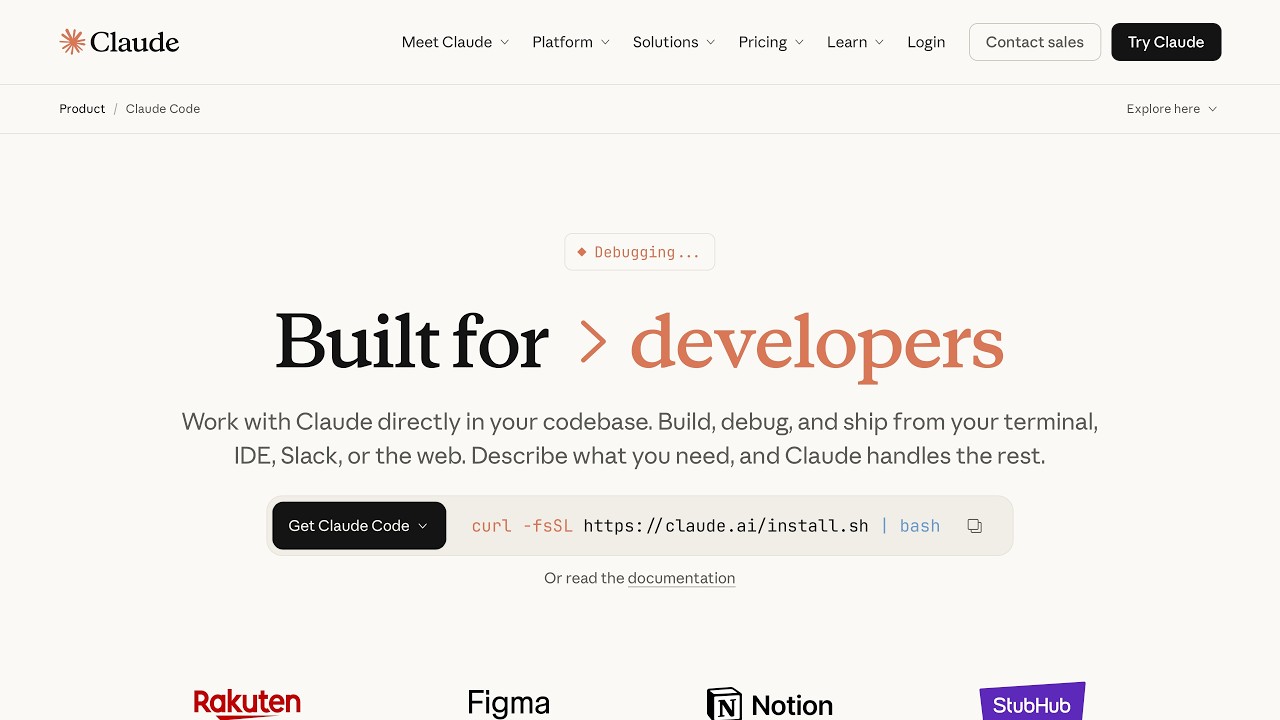 Claude Code - AI coding agent for terminal & IDE | Claude · Claude.com · 2026