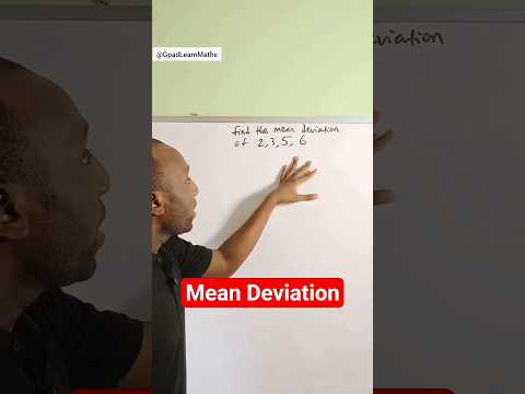 How to Calculate Mean Deviation. #meandeviation #statistics #mean #deviation #gpadlearnmaths