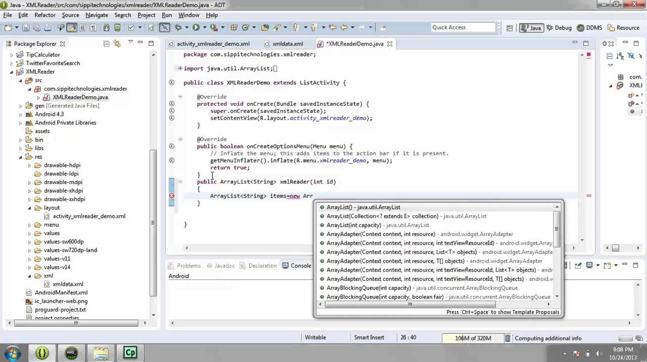 XML Parser In Android