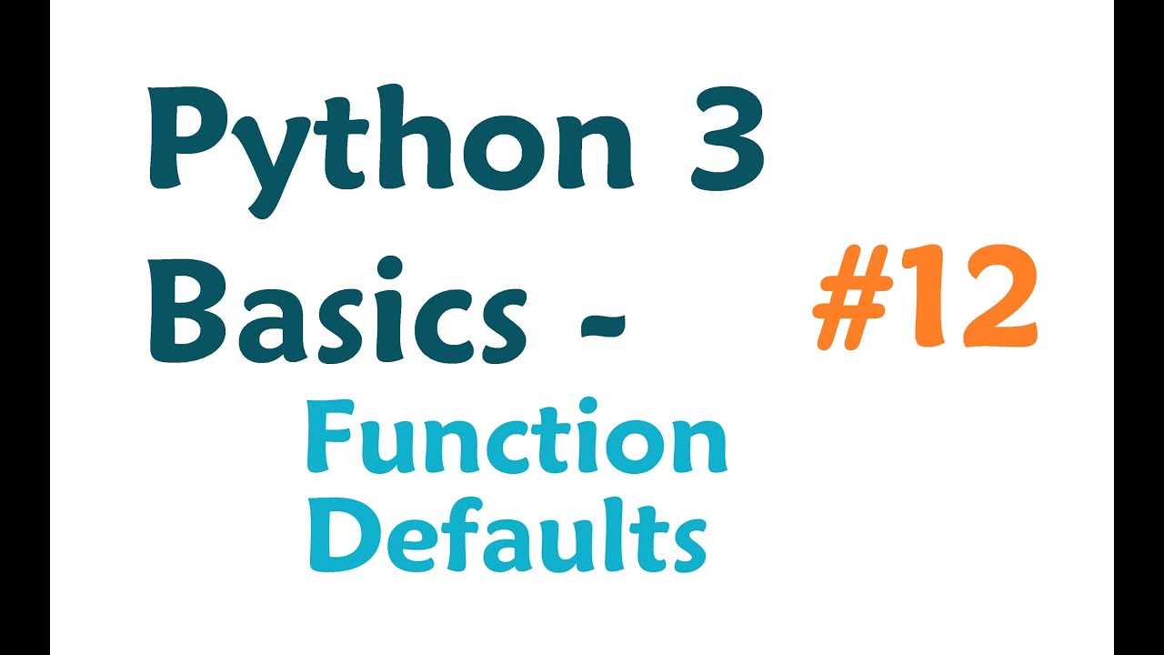 Python 3 Programming Tutorial - Function Parameter Defaults