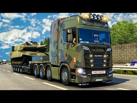 Steam Community :: Video :: ETS2 Militärtransport: 55 Tonnen Leopard ...