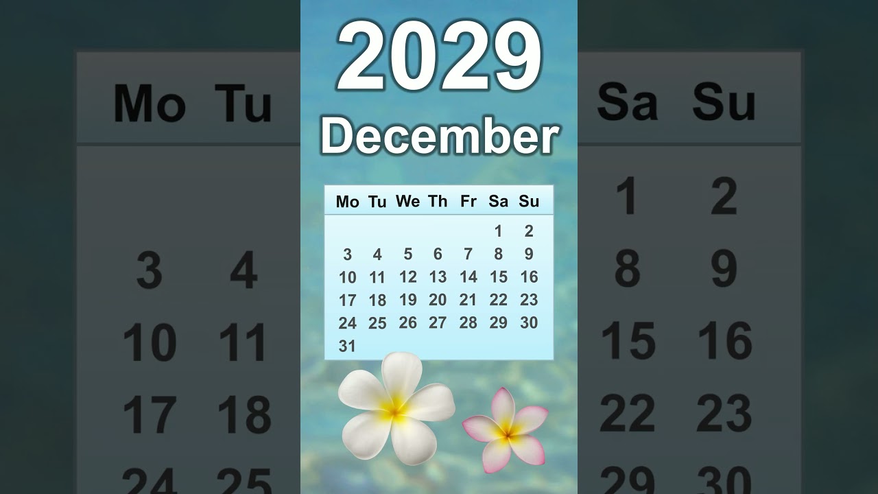 December 2029 Calendar