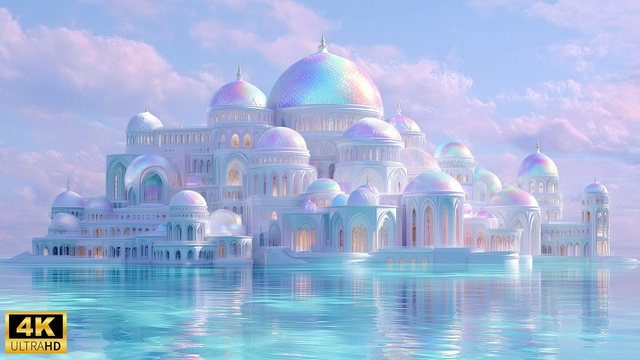 Pearl Palace 4K, Tropical Ocean Underwater Castle & Moonlit Fantasy Journey