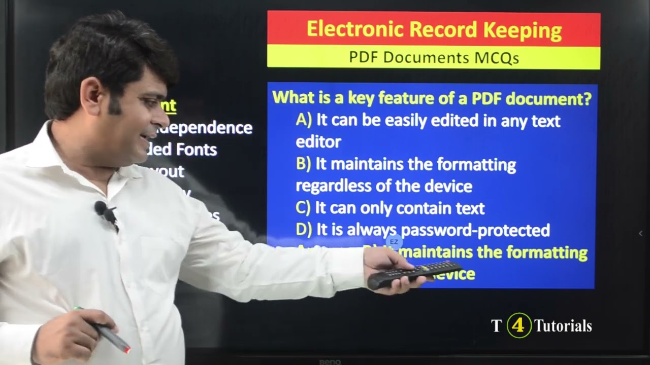 PDF MCQS Electronic Record Keeping