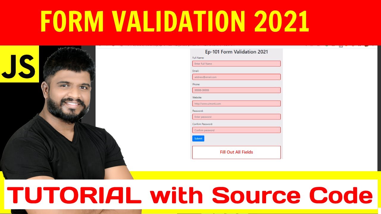 Ep101 - Client Side Form Validation with Javascript 2021