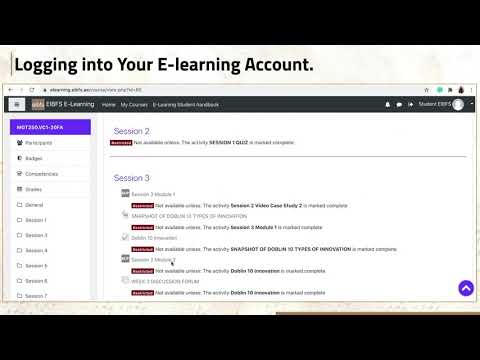 For Eibfs students " how to log in into your E-Learning Portal?"