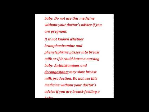 all about Brompheniramine and phenylephrine