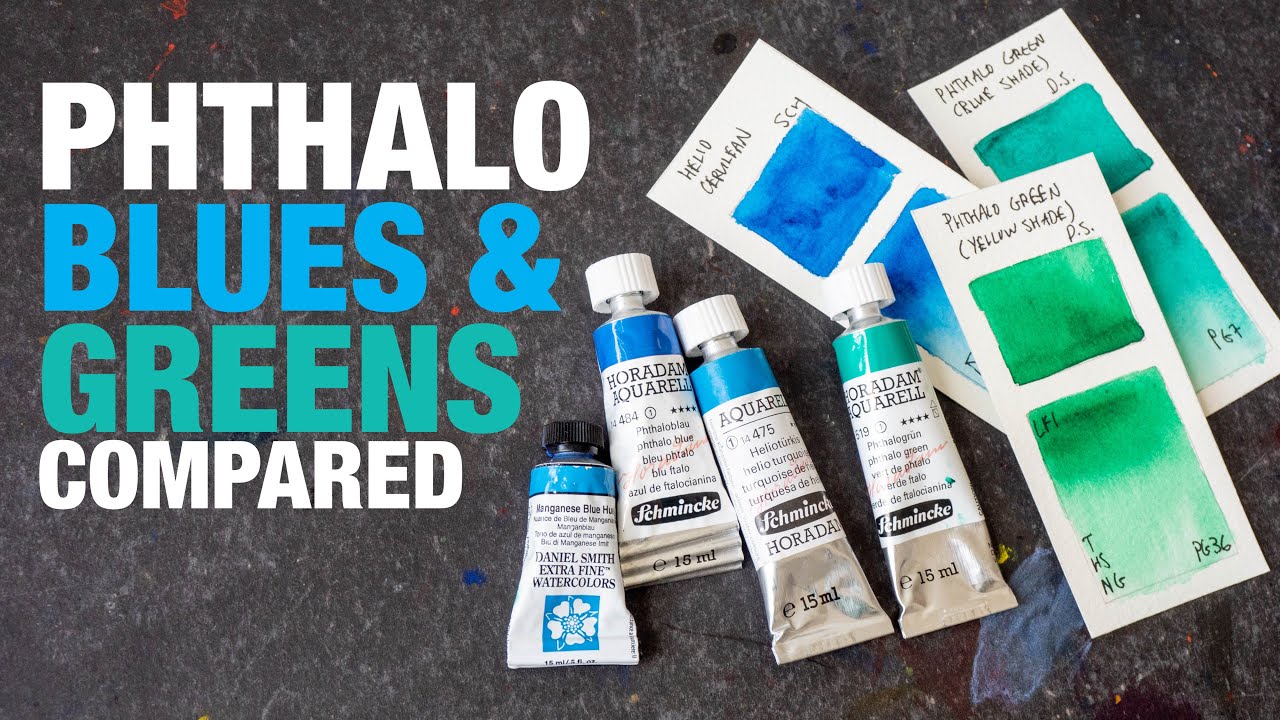 Phthalo Blues and Greens Compared