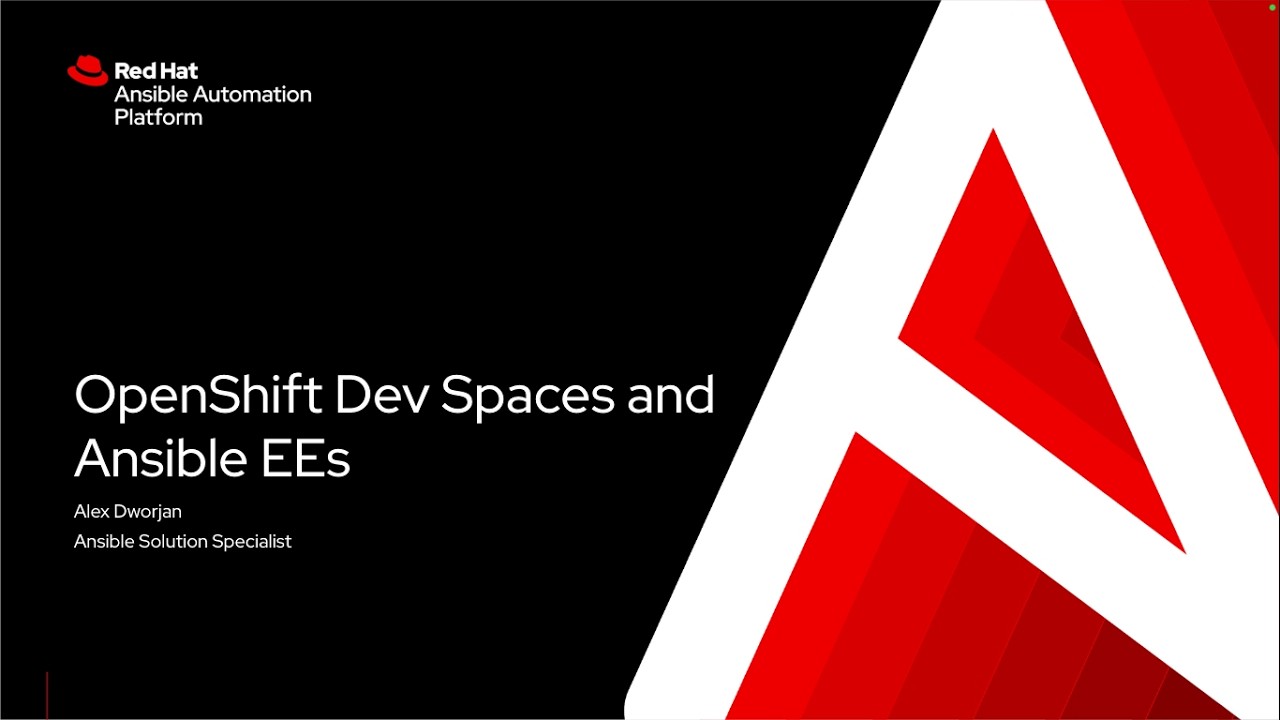 OpenShift Dev Spaces for Ansible Development with Execution Environments