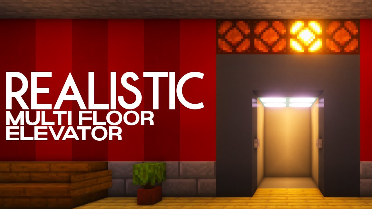 Realistic Multi Floor Elevator SCHEMATIC (Minecraft JAVA 1.18.x - 1.21.+)