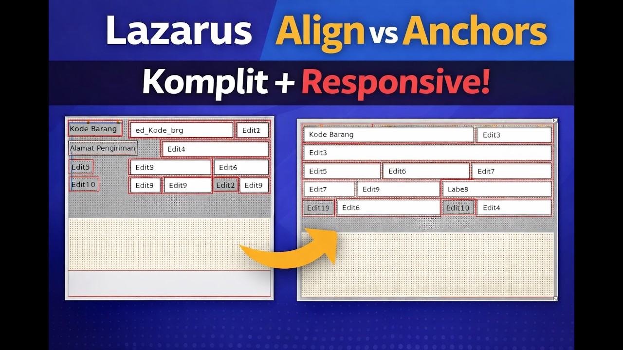 Lazarus Align and Anchors Tutorial