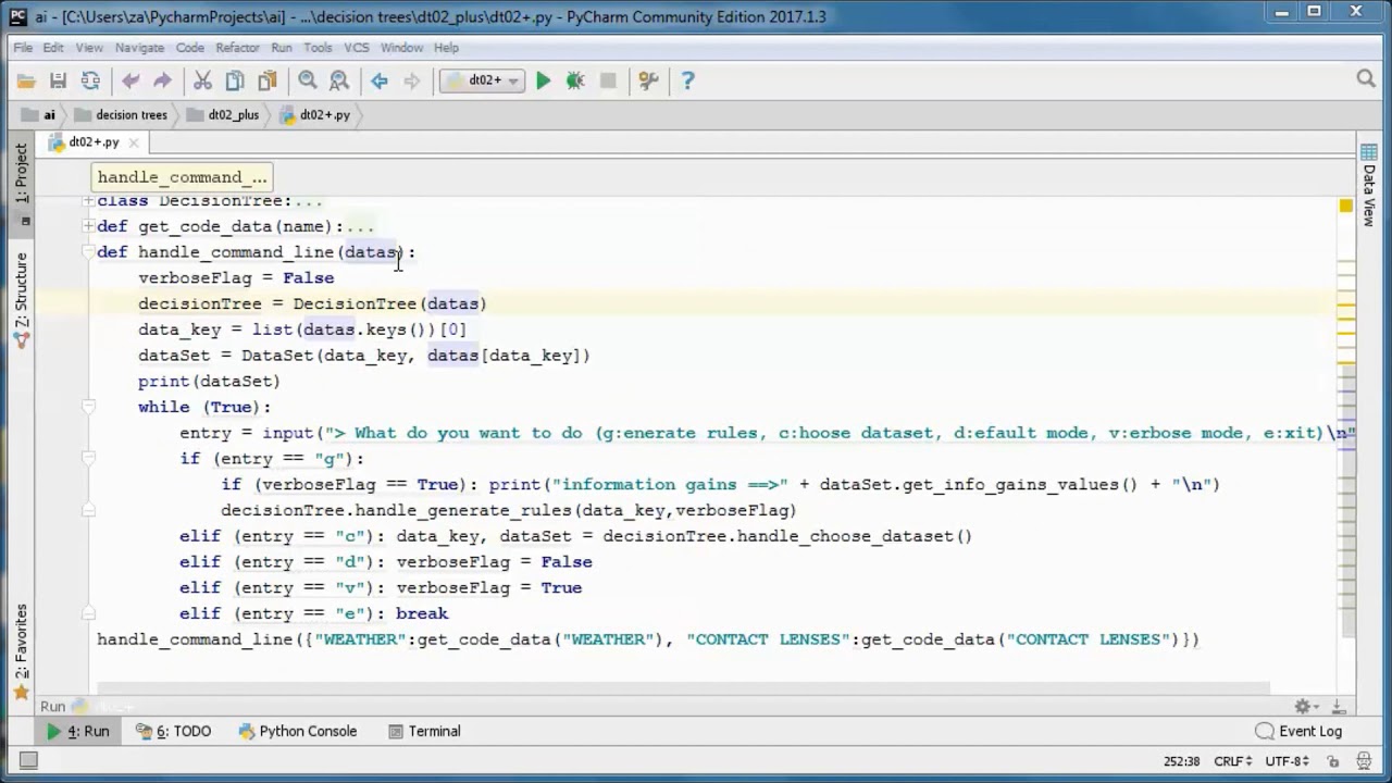 (Decision Trees Python Prototype Project 02) + SQLite DB and file storage