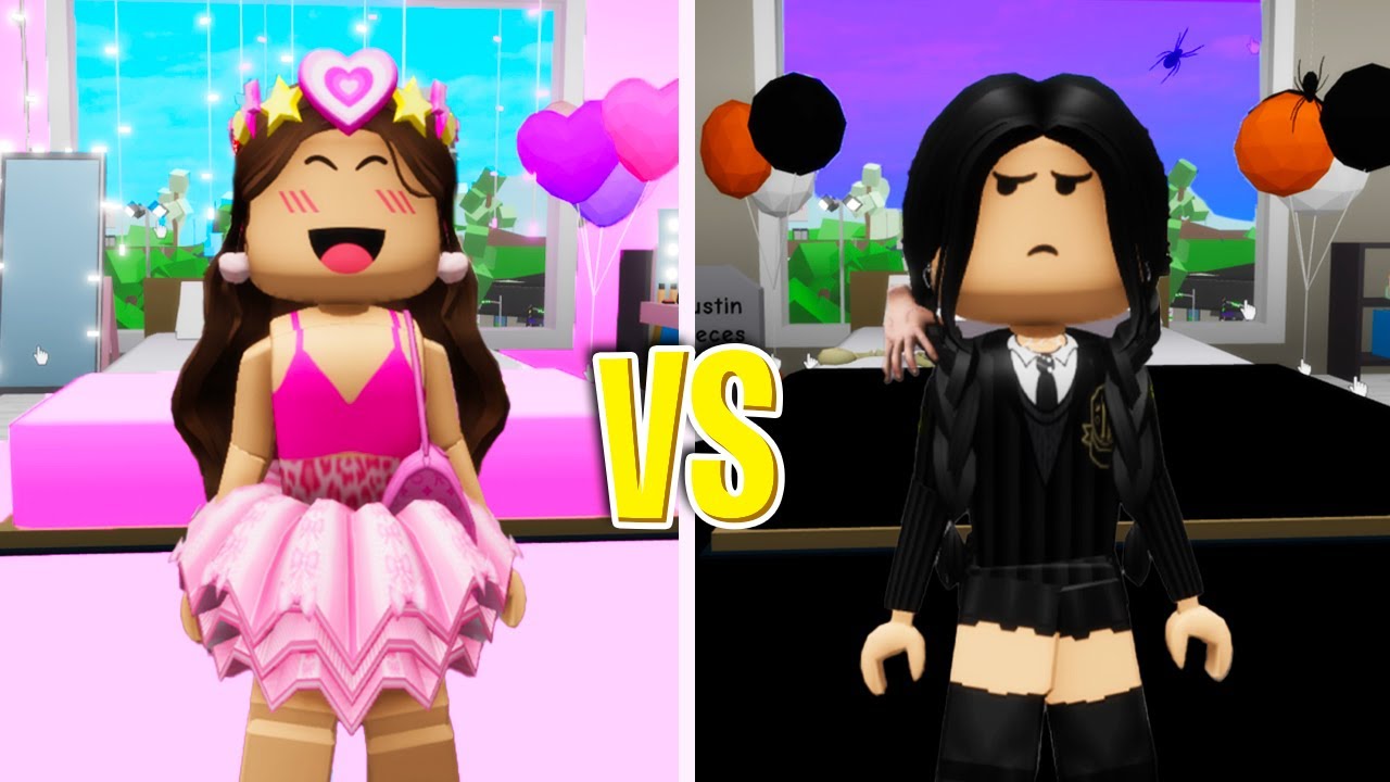 EMO 🖤 VS PREPPY 🩷 in BROOKHAVEN!