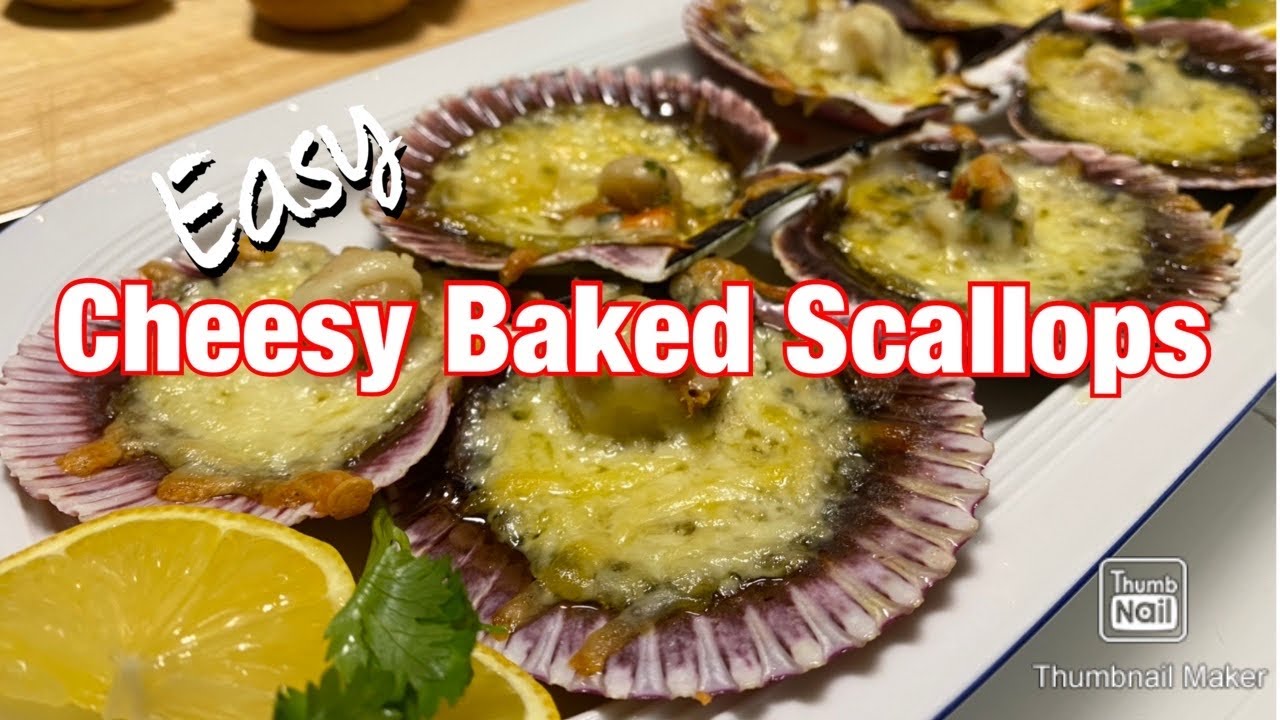Very Easy Cheesy Baked Scallops