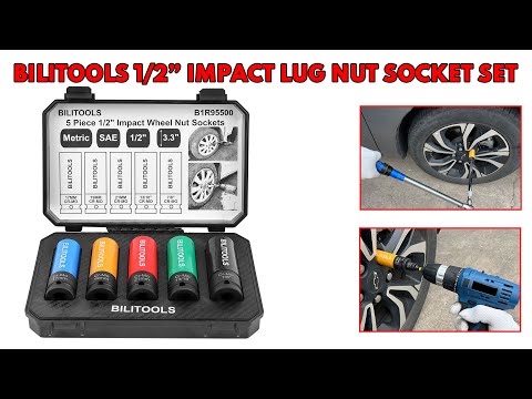 1/2 inch Drive Impact Lug Nut Socket Set Metric & SAE