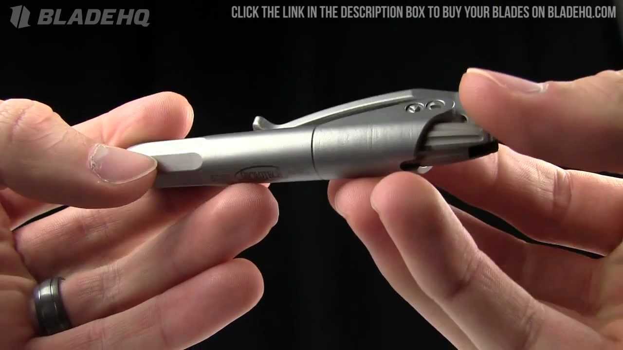 Microtech Marfione Custom Distressed Titanium Siphon Pen w/ Carbon ...