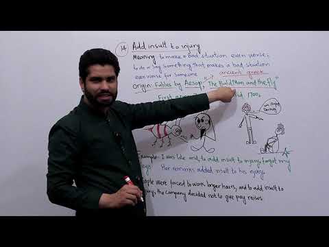 Add Insult to the Injury Idiom | Meaning | Origin | Examples | Idioms | Lecture 14 | Dr. Qasim Ali
