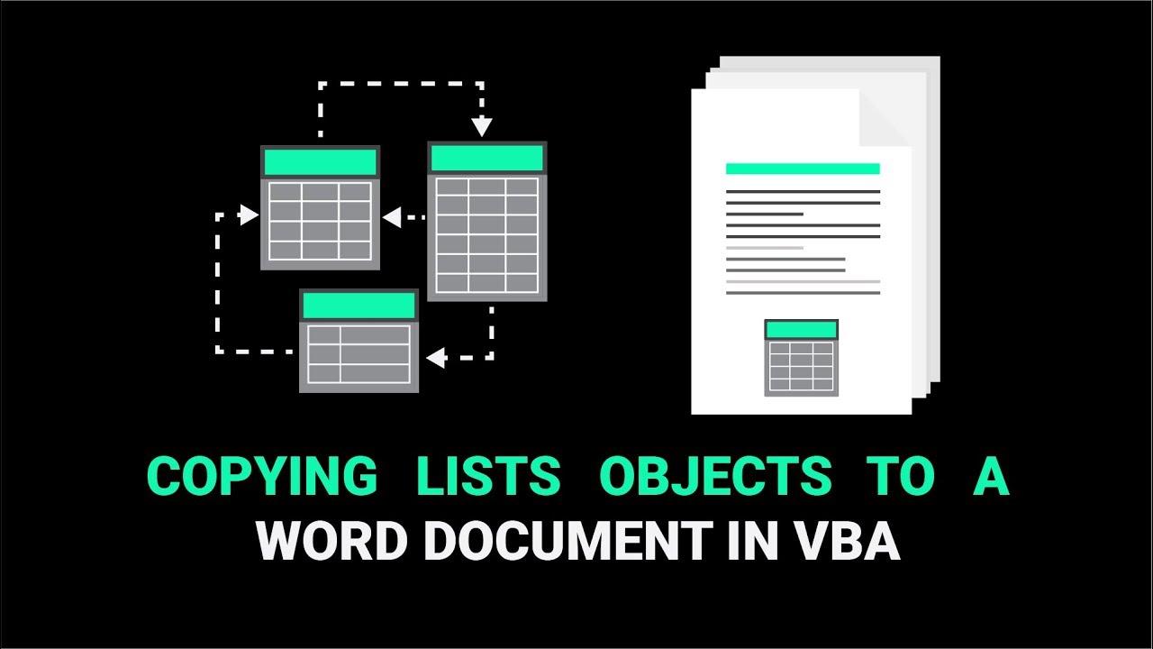 How To Copy A Single Excel Table To Word Using VBA