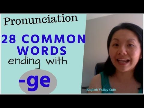 28 Common English Words that End in "GE" | English Pronunciation