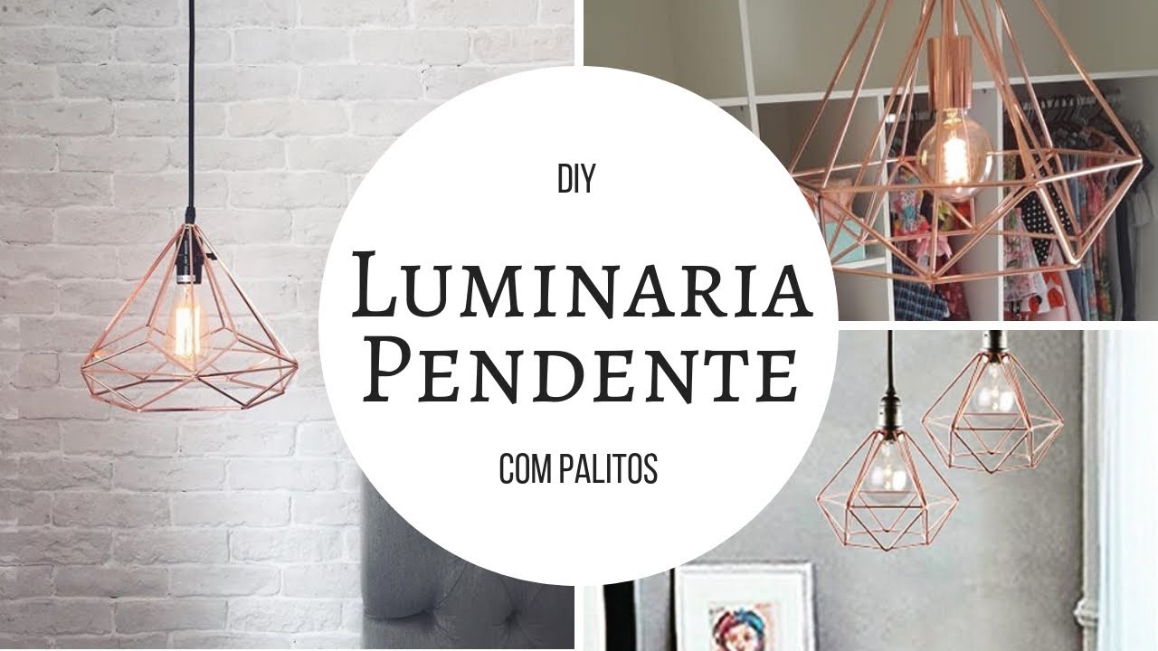 DIY: LUMINÁRIA PENDENTE DE DIAMANTE DO PINTEREST