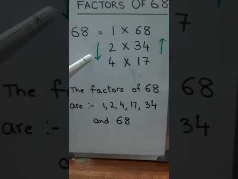 Find the factors| Write all the factors of 68 | 68 के factors