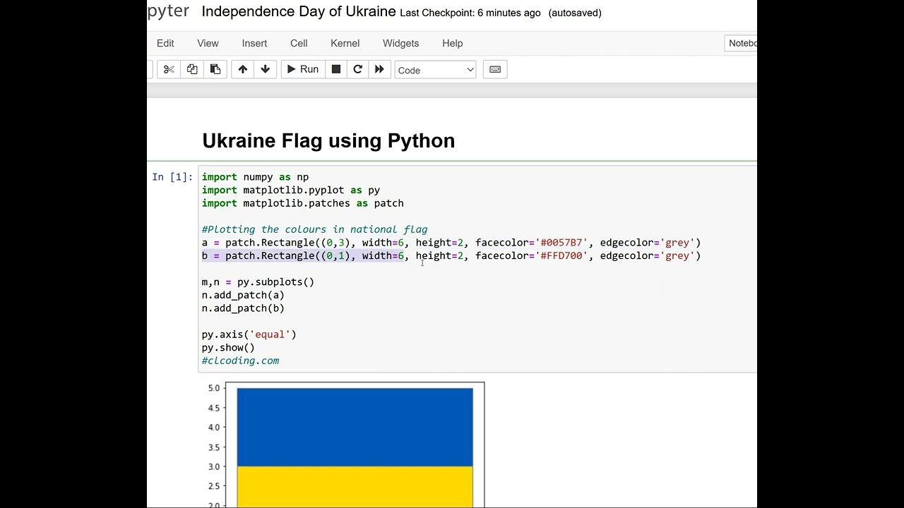 Ukraine Flag using Python