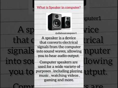 What is Speaker in computer|Meaning of speaker|Speaker|