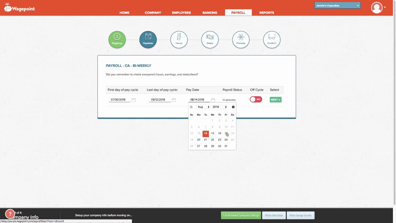 Running your first payroll with Wagepoint - Canada