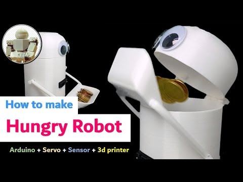 [How to make] Hungry Robot (Eat everything) using Arduino Servo Sensor ...