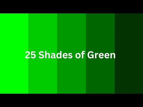 25 different Shades of Green Color with their Names....