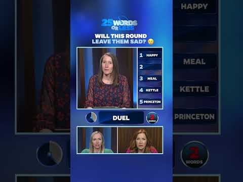 They need to guess all 5 words to WIN the round! 🫣 #25wordsorless #gameshow