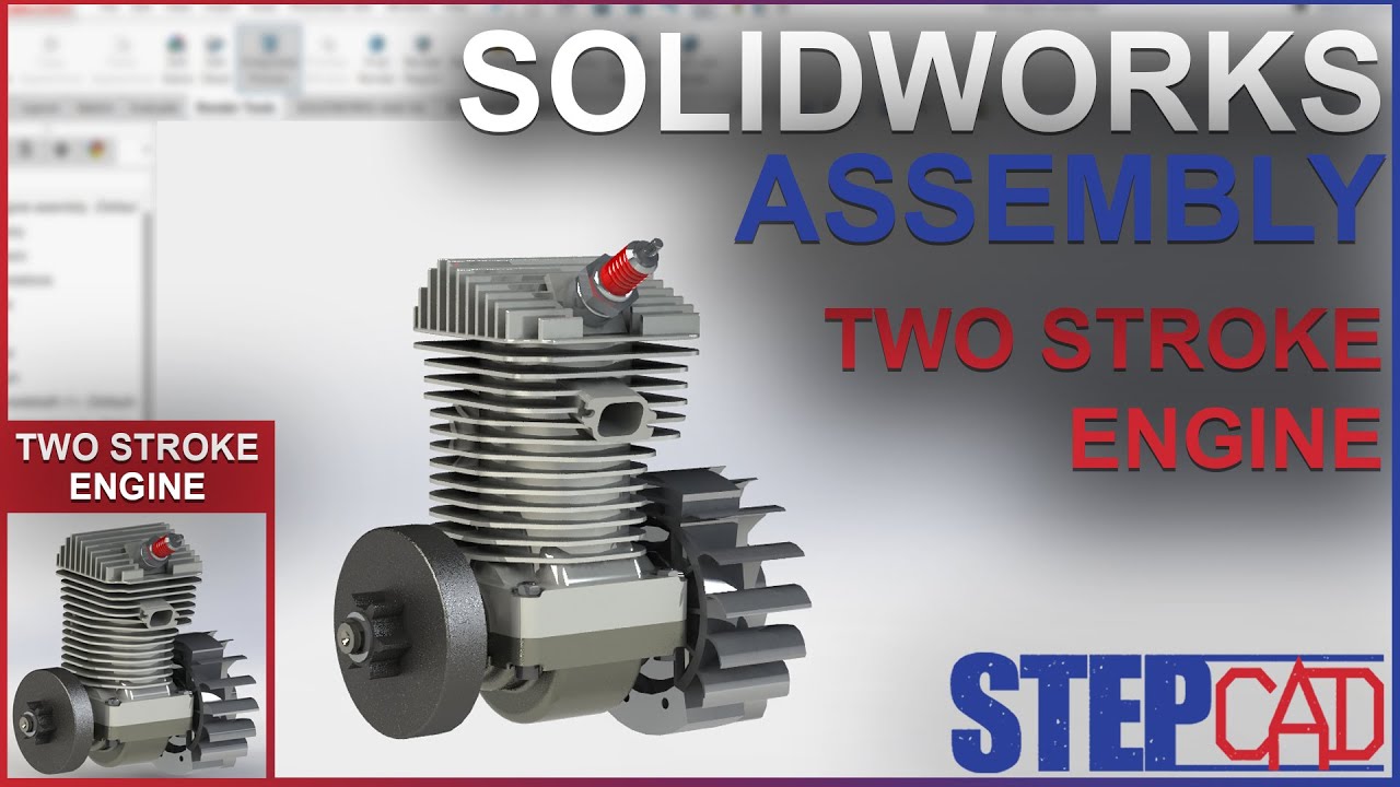 Two Stroke Engine Assembly  | Two Stroke Engine | SolidWorks Tutorial | CAD Tutorial