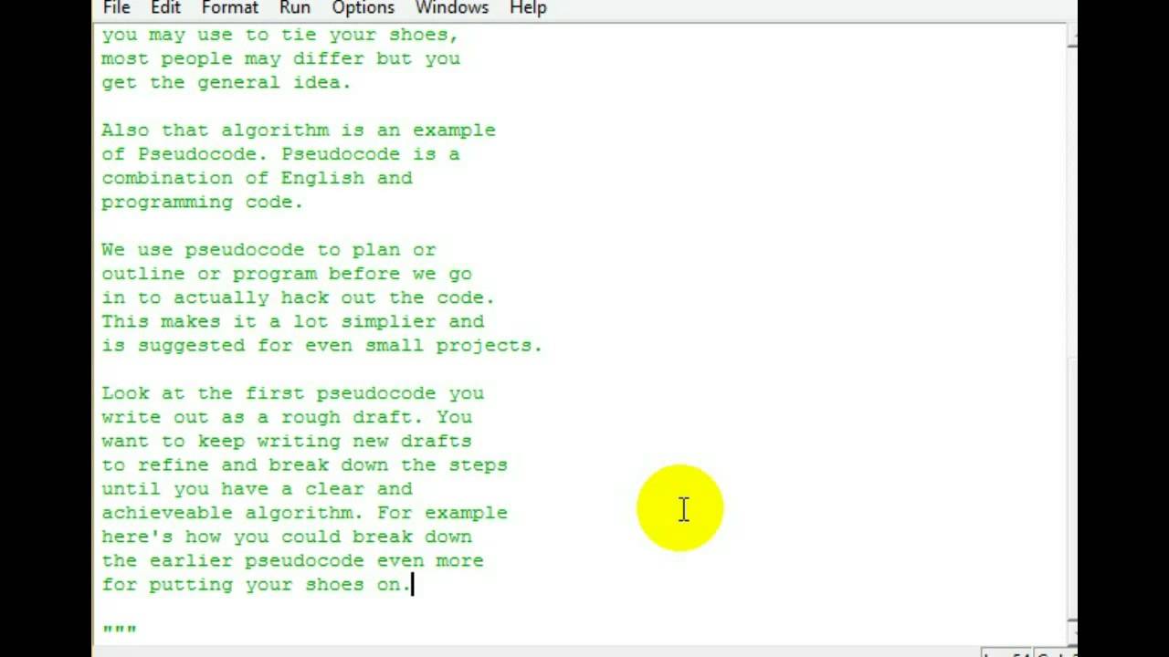 Python 3 Programming Tutorial [16] Algorithms & Pseudocode (How to plan your programs!)