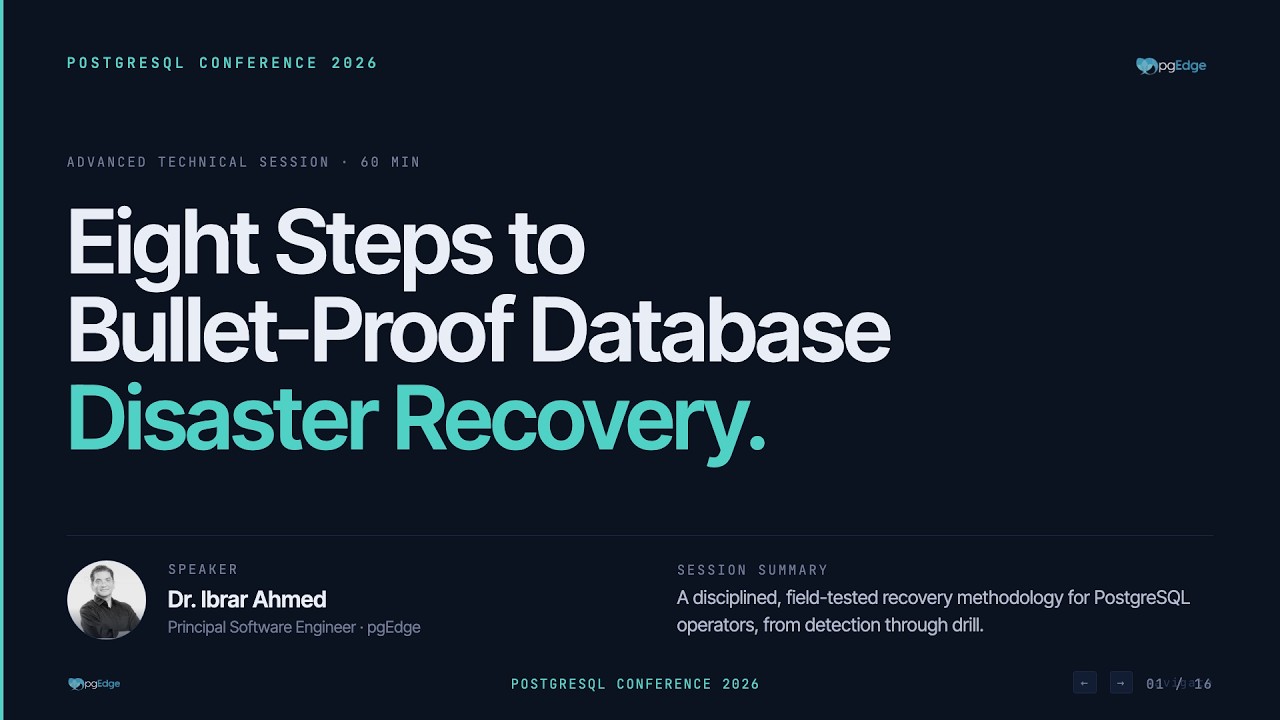 PostgreSQL Disaster Recovery: 8-Step Production Runbook for Backups, PITR, WAL & pg_resetwal