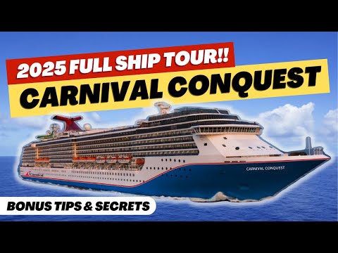 Carnival Conquest 2025 Full Ship Tour | Bonus Tips & Secrets