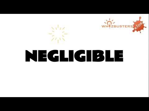 NEGLIGIBLE (adjective) meaning with examples in sentences