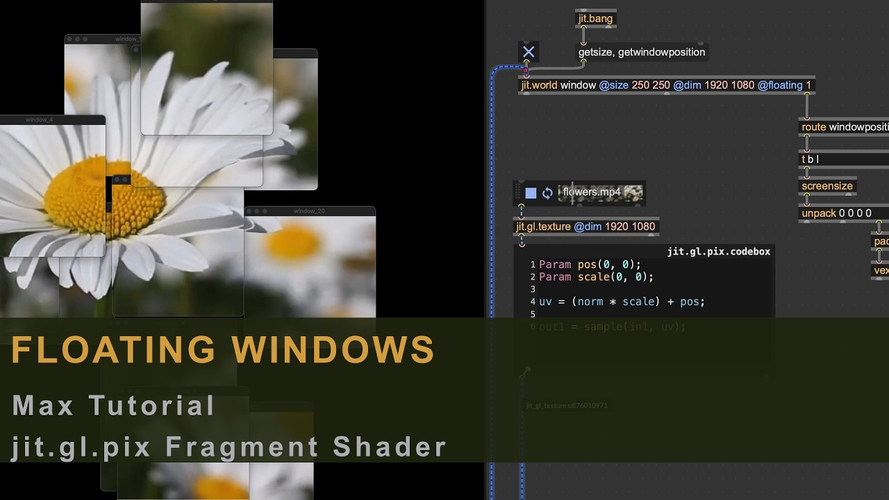 Floating Windows: Screen-Space Texture Sampling in Max/MSP (Jitter Tutorial)