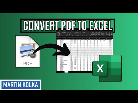 How to Convert A PDF To An Excel Spreadsheet