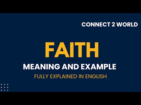 What Does faith Means || Meanings And Definitions With faith in ENGLISH