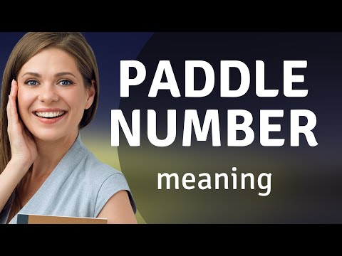 Understanding "Paddle Number" in English
