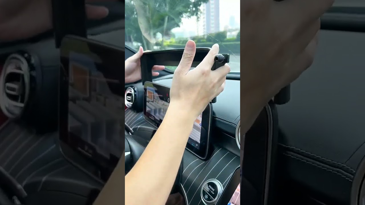 Each car has its own car-specific mobile phone holder, look down