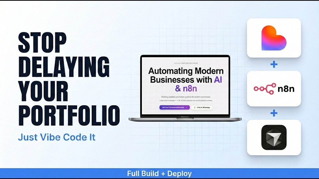 Build & Deploy a Portfolio Website with Lovable + n8n | Full Vibe Coding Tutorial